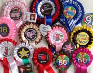 Hens Night Badges, Rosettes and Sashes for Hen Nights and Birthdays